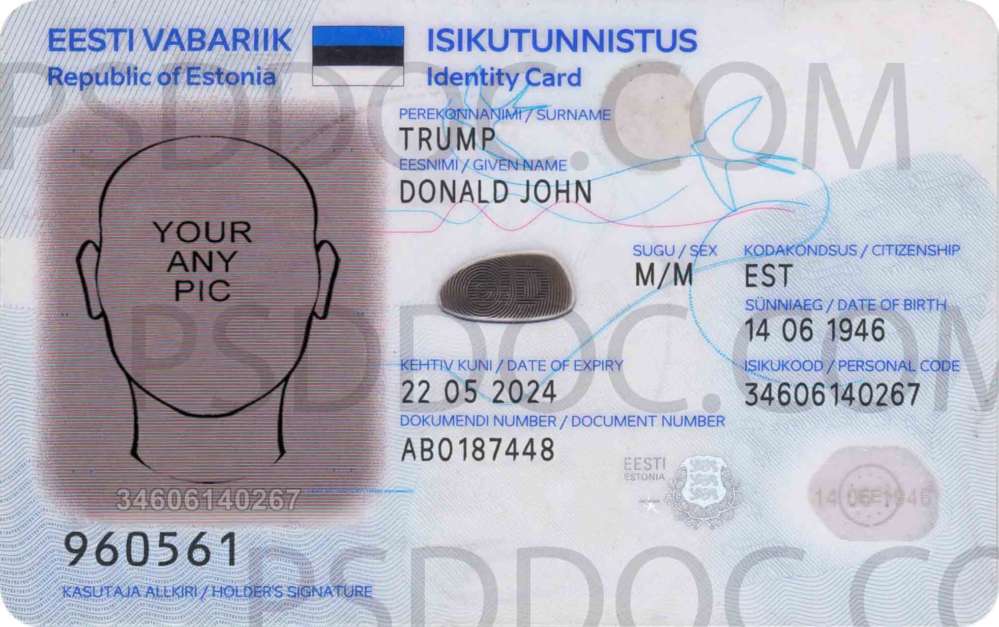 Estonia ID Card NEW PSD - PSD Store
